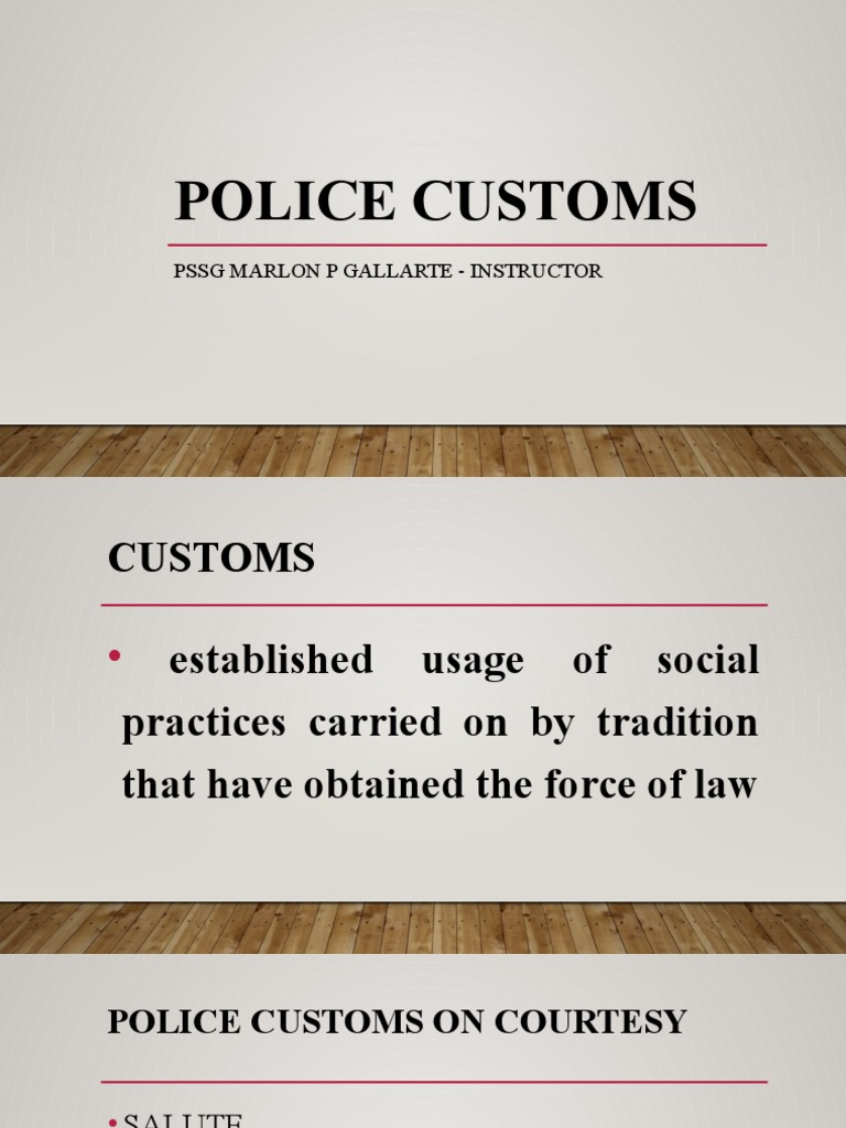 Police Customs | PDF | Police