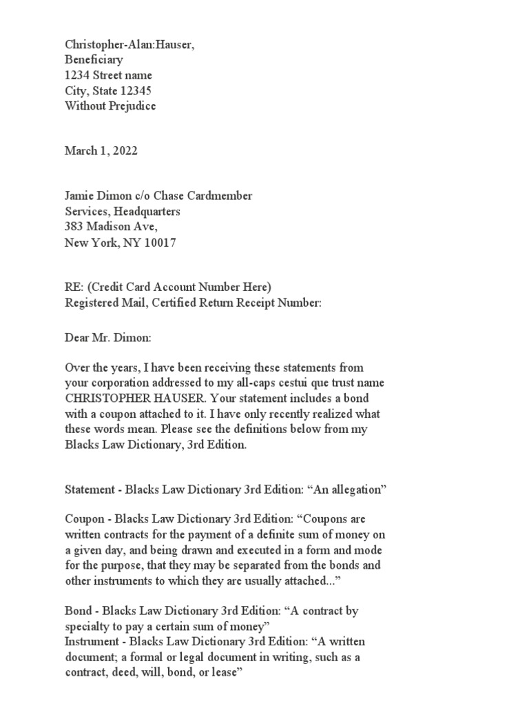 Chris Hauser Remittance Letter Example | PDF | Offer And Acceptance ...