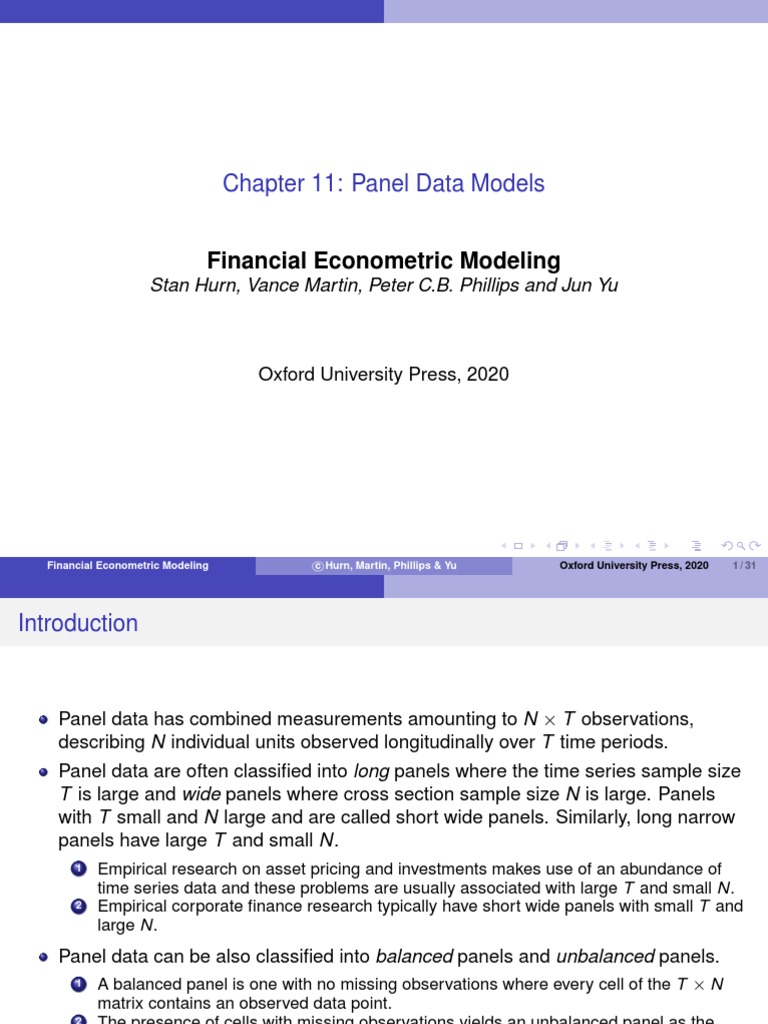 Panel Data | PDF | Ordinary Least Squares | Fixed Effects Model