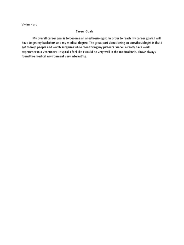Career Goals PDF