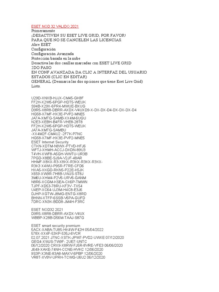 Eset Nod 32 Valido 2021 | PDF | Software del sistema | Cibercrimen