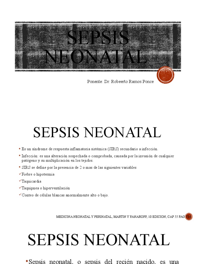 Sepsis Neonatal | PDF | Septicemia | Ciencias de la Salud
