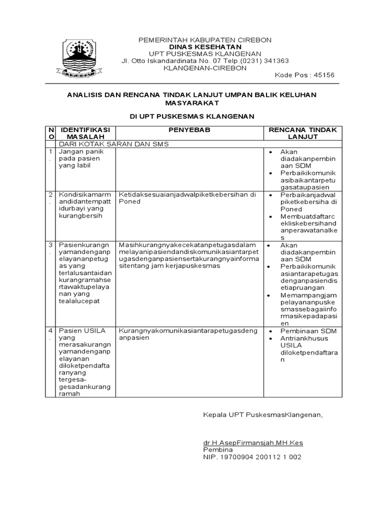 Contoh Kotak Saran | PDF