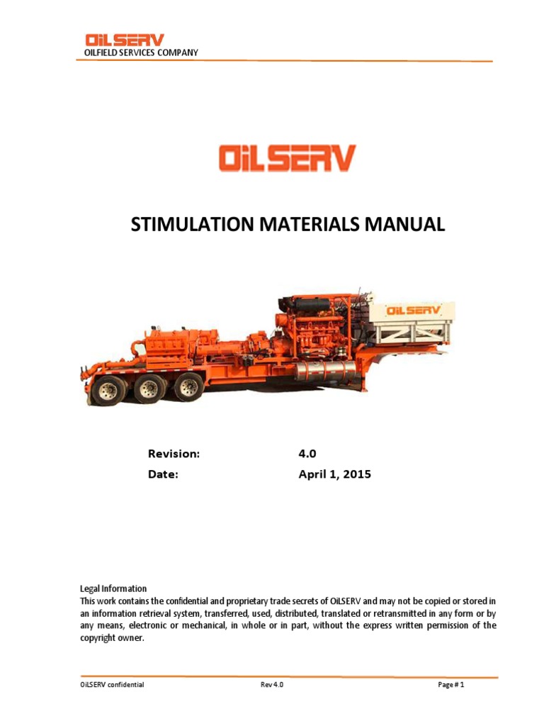 Matrix Stimulation Manual Rev4.0 | PDF | Acid | Cross Link