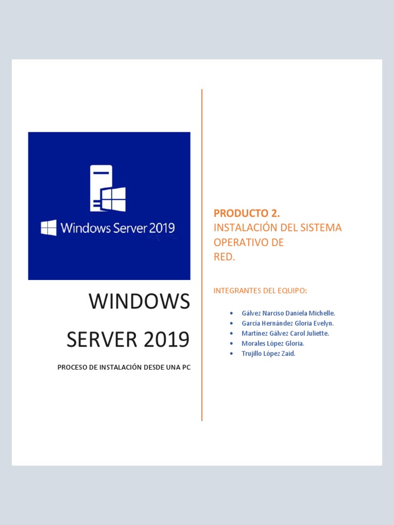 Instalación de Windows Server 2019 | PDF | Microsoft Windows | Microsoft