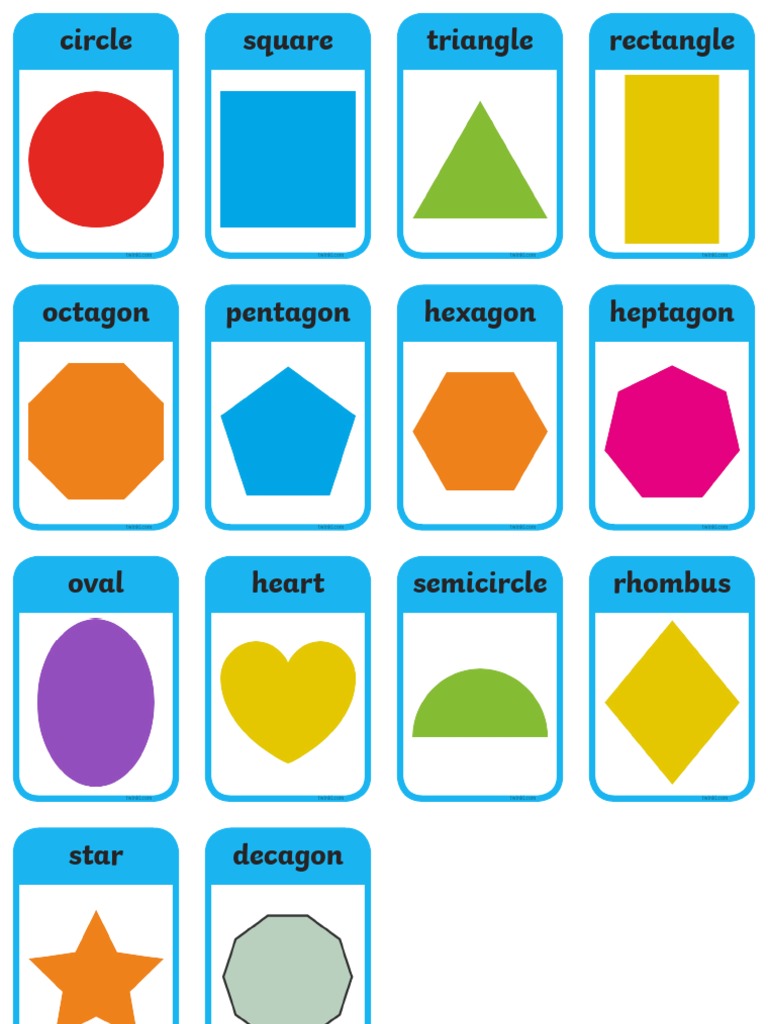 T N 059 2D Shape Cards - Ver - 6 | PDF