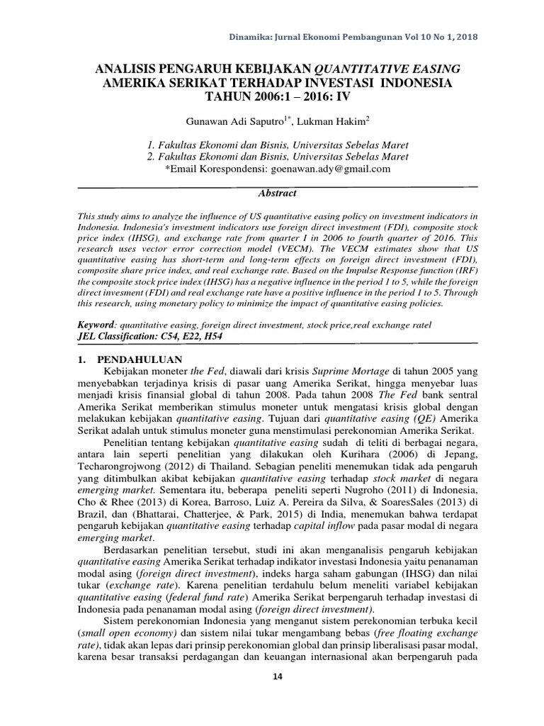 Analisis Teori Quantitative Easing | PDF