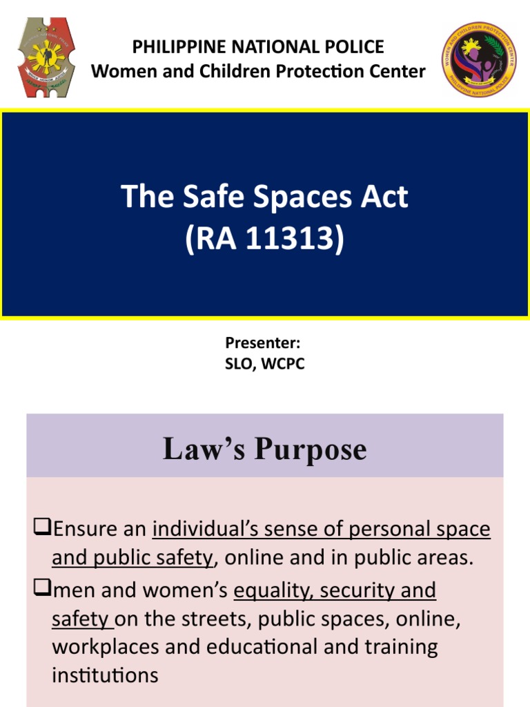 RA 11313 - Presentation (Safe Spaces Act) | PDF | Sexual Harassment | Justice