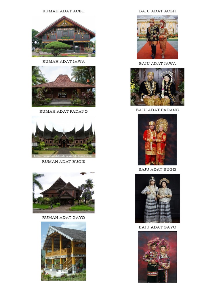 RUMAH ADAT ACEH Dan Baju | PDF