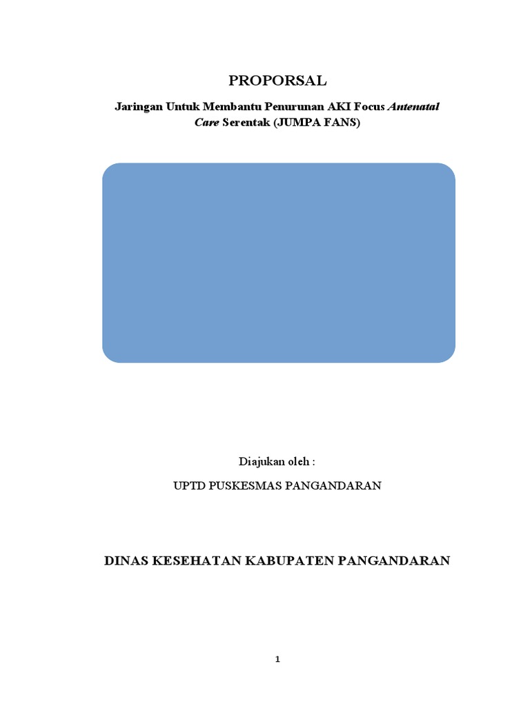 Proposal Jumpafansf | PDF | Ilmu Sosial | Pengembangan Diri