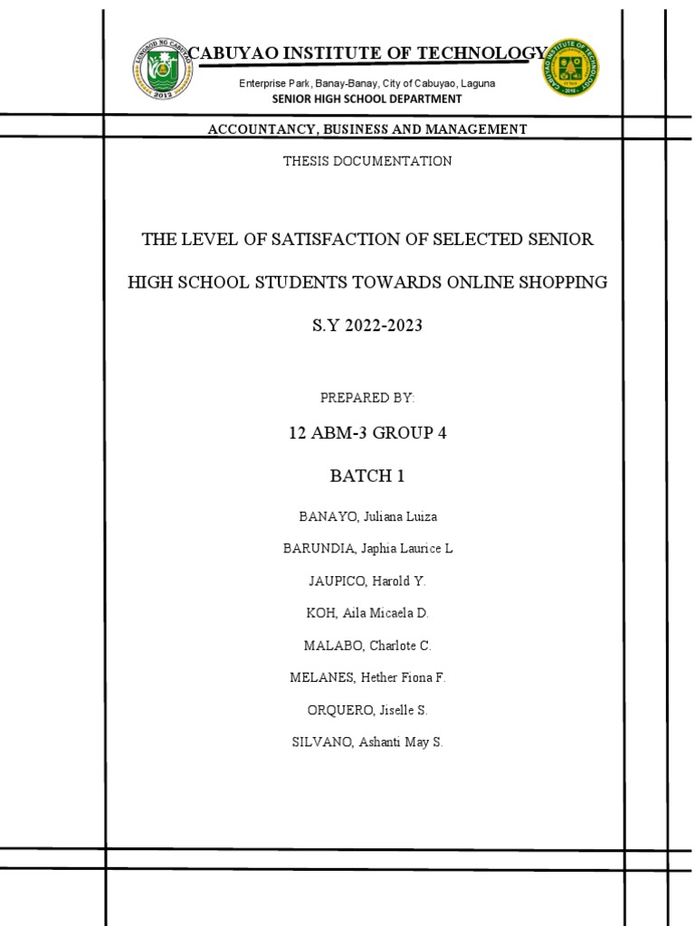 Thesis Documentation Template | PDF Thesis Documentation Template | PDF