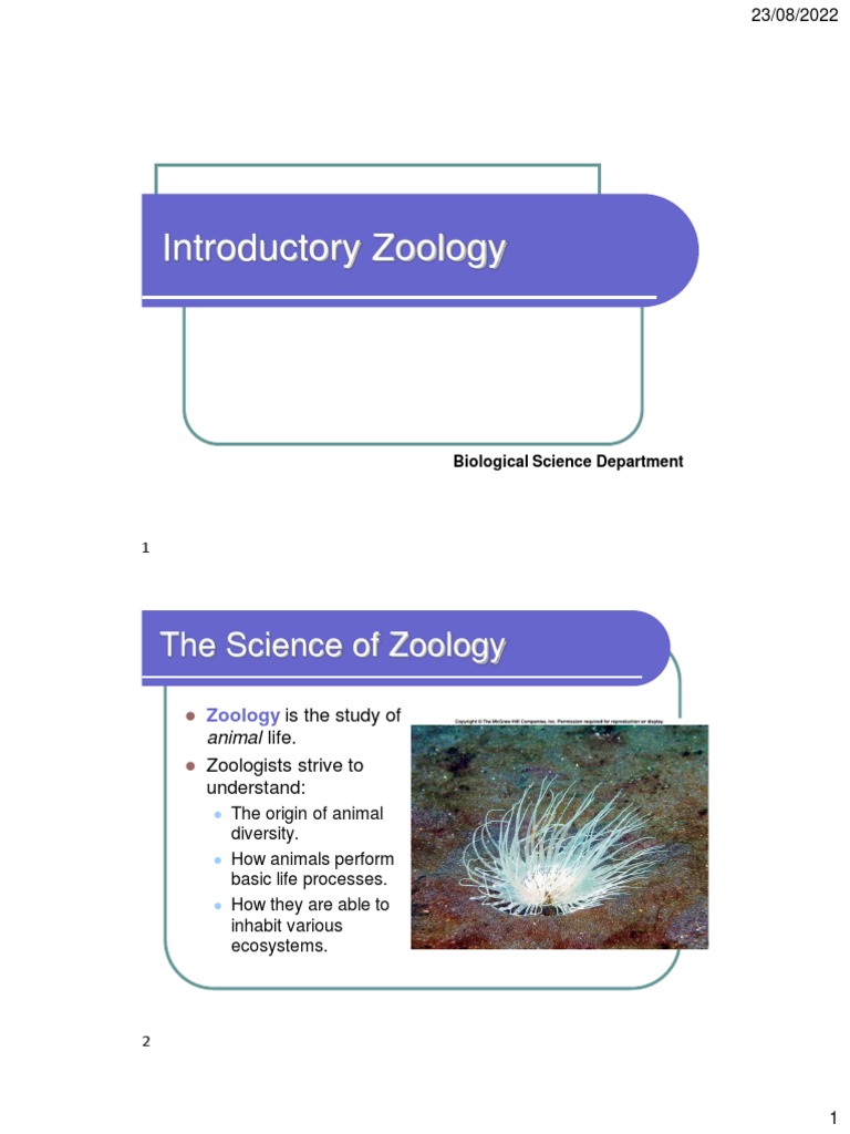 Life Biological Principles and The Science of Zoology | PDF | Life ...