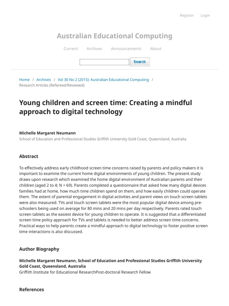 Young Children and Screen Time - Creating A Mindful Approach To Digital ...