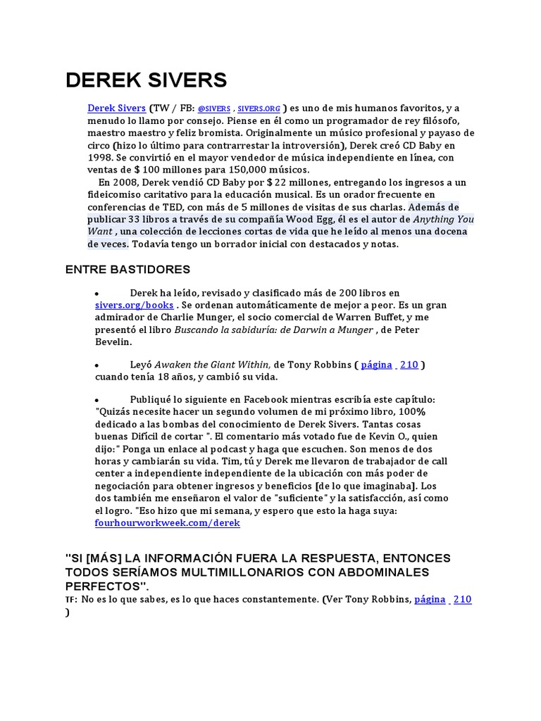 Derek Sivers | PDF | Franz Liszt | Pensamiento