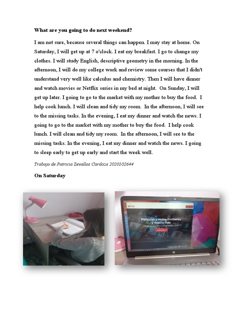 What Are You Going To Do Next Weekend | PDF