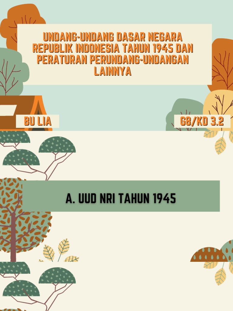 Undang-Undang Dasar Negara Republik Indonesia Tahun 1945 | PDF