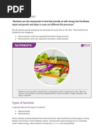 Class 6 Science Chapter 2 Revision Notes | PDF | Foods | Nutrients