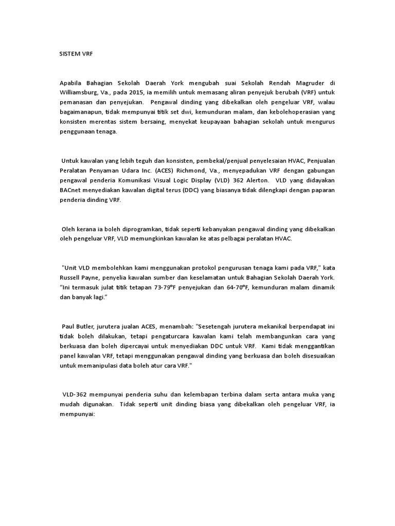 Sistem VRF | PDF