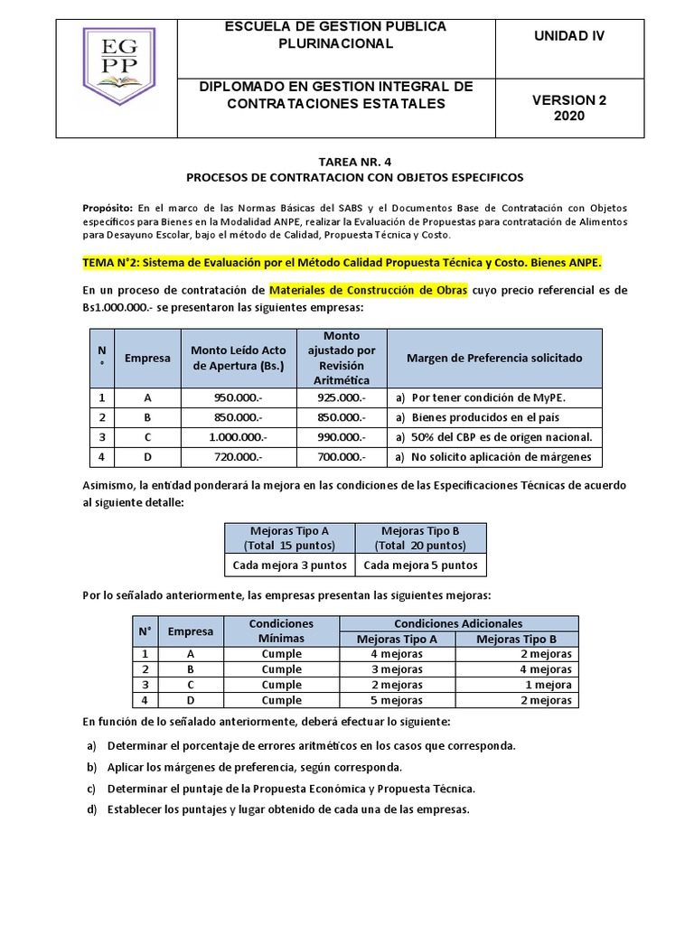 Tarea Nr. 4 Unidad IV v2 (Resuelto-Tema 2) | PDF