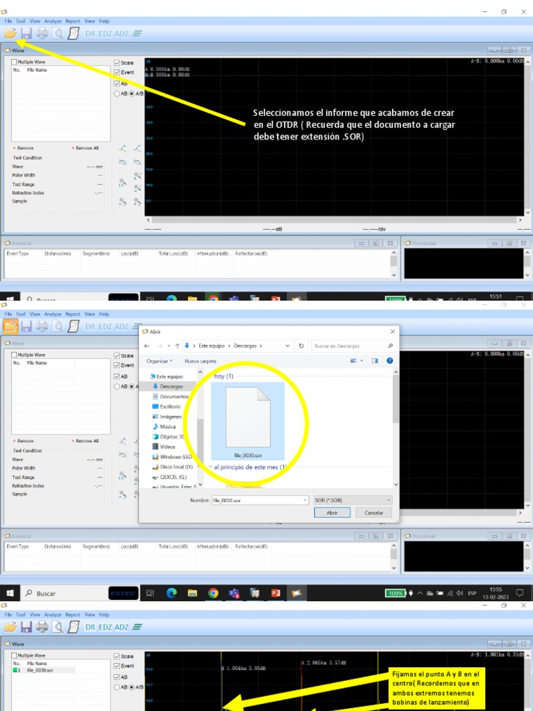 Tutorial OTDR SOFTWARE | PDF