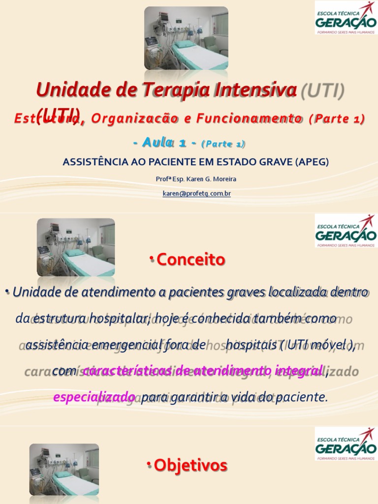Aula (Parte 1) - Estrutura, Organização, Funcionamento - UTI | Download ...