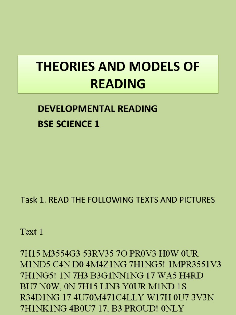 Theories and Models of Reading | PDF | Schema (Psychology) | Attitude ...