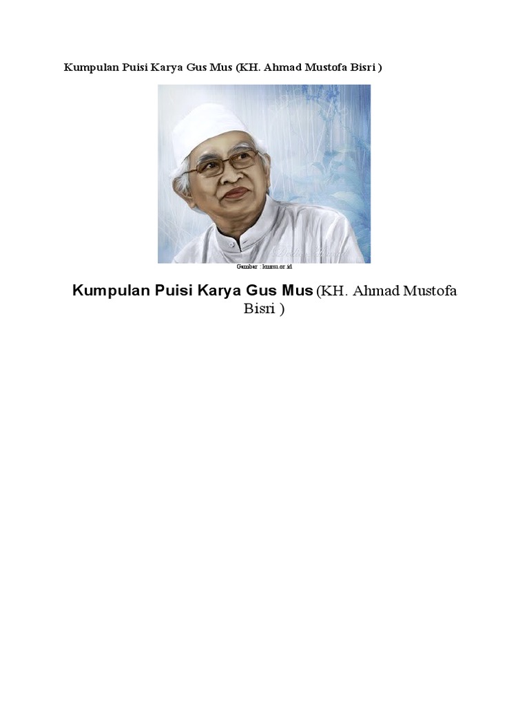 Kumpulan Puisi Karya Gus Mus | PDF | Seni | Agama & Spiritualitas