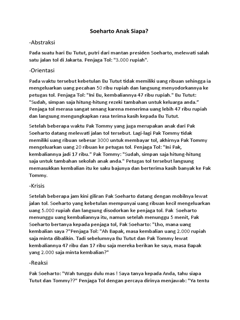 Soeharto Anak Siapa v2 | PDF