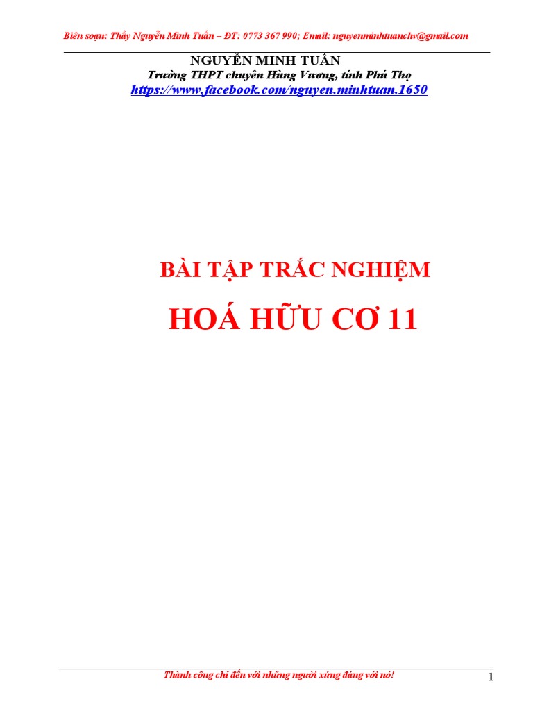 (Lib24.vn) Sau-Chuyen-De-Hoa-Huu-Co-11-Thay-Nguyen-Minh-Tuan | PDF