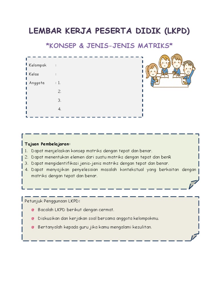 LKPD Matriks P1 | PDF