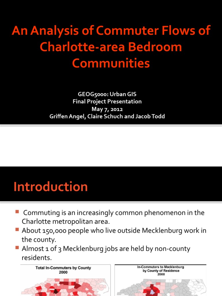 Commuter Flow Analysis in Charlotte | PDF | Commuting | Methodology