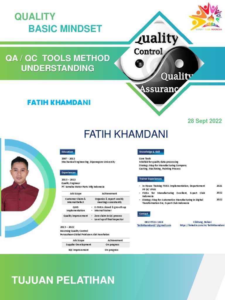 QA QC Tools Method Understanding - ECI | PDF