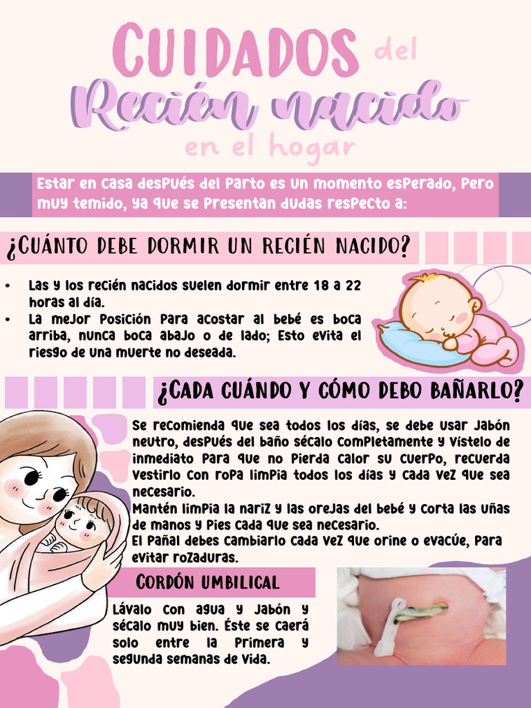Cuidados Del Recien Nacido en El Hogar (Cartel) | PDF