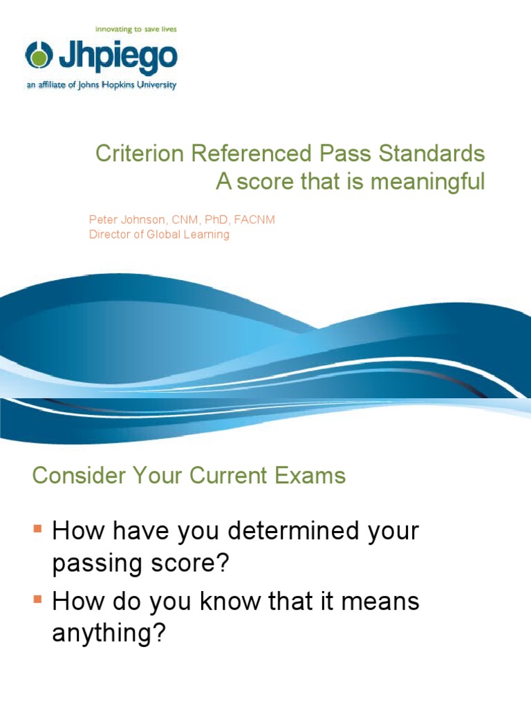 Establishing Criterion Referenced Pass Scores | PDF | Cognitive Science ...