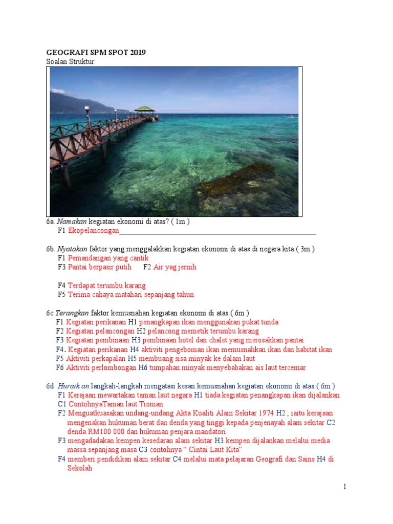 Geografi SPM Spot 2019 | PDF