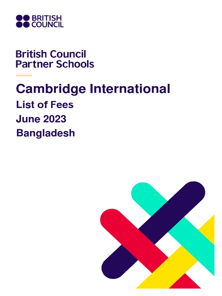 Cambridge International List of Fees June 2023-1 | PDF | Linguistics