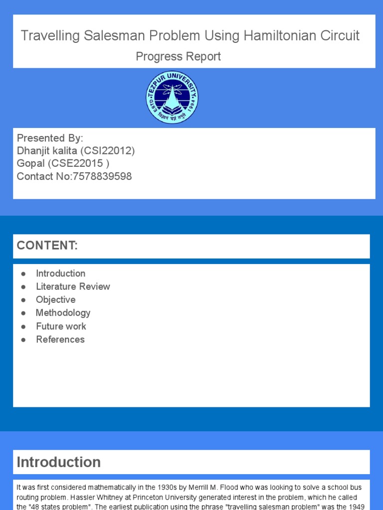 Travelling Salesman Problem Using Hamiltonian Circuit | PDF | Mathematical Relations | Discrete ...