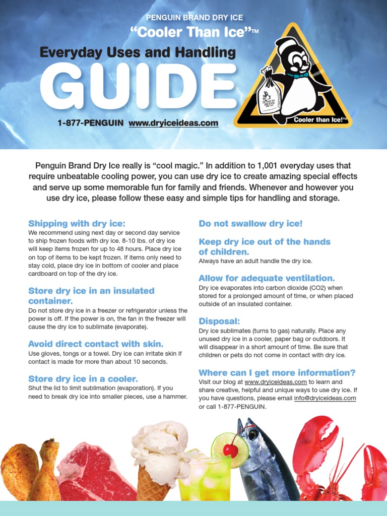 Guide To Safe Handling & Usage of Dry Ice | Carbon Dioxide | Refrigerator