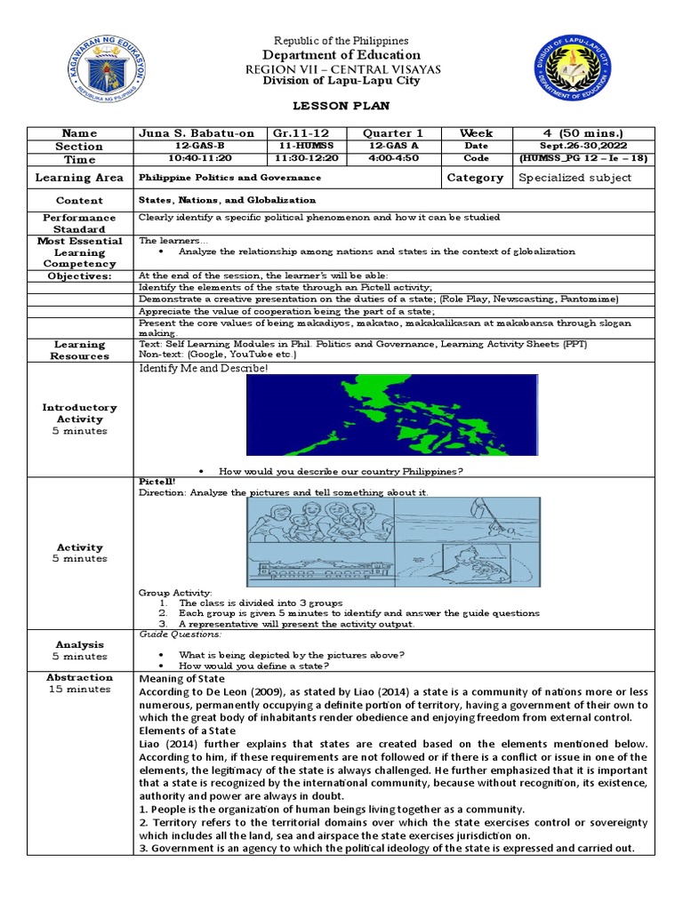 DLP Polgov | PDF | State (Polity) | Sovereignty