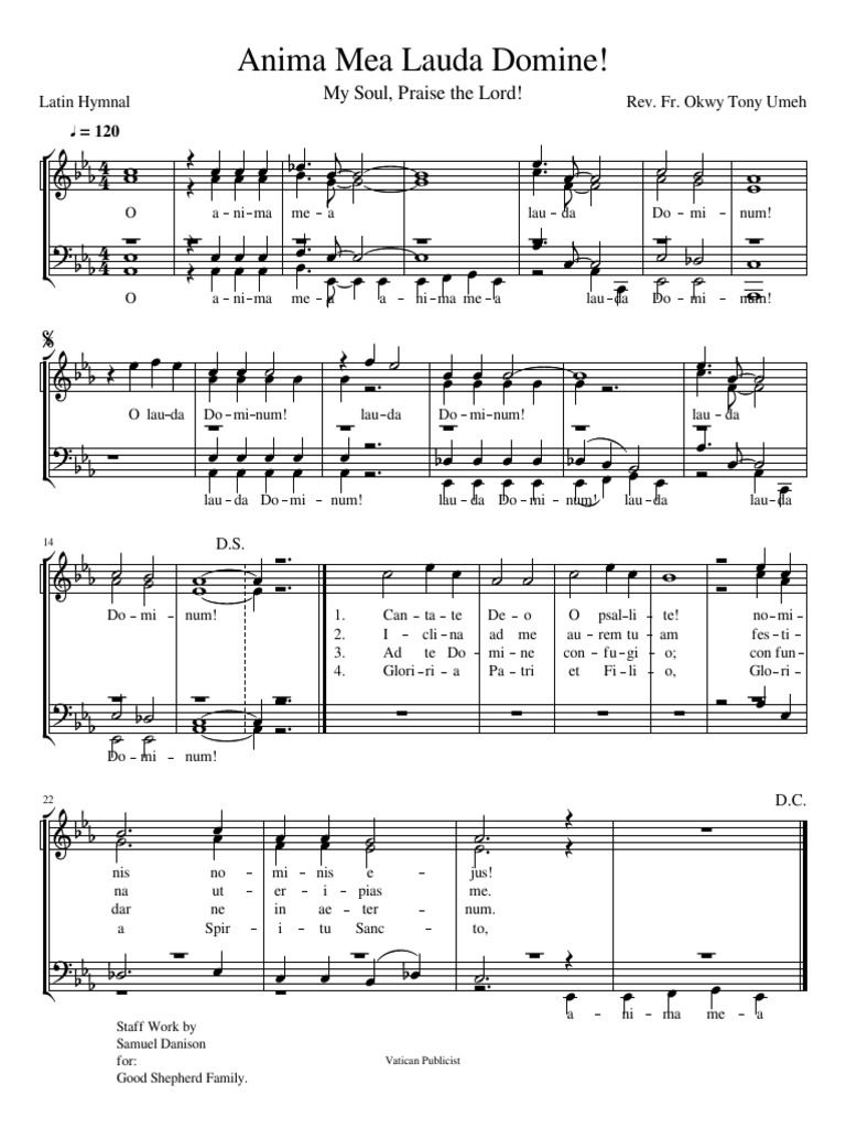 Anima Mea Lauda Domine | PDF
