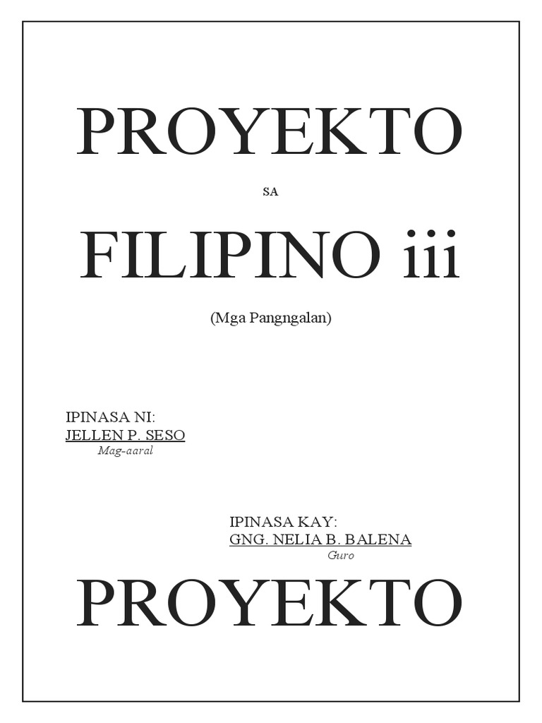 Grade 2 Proyekto | PDF