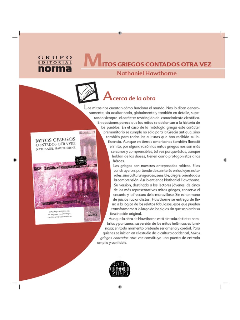 Itos Griegos Contados Otra Vez: Nathaniel Hawthorne | PDF