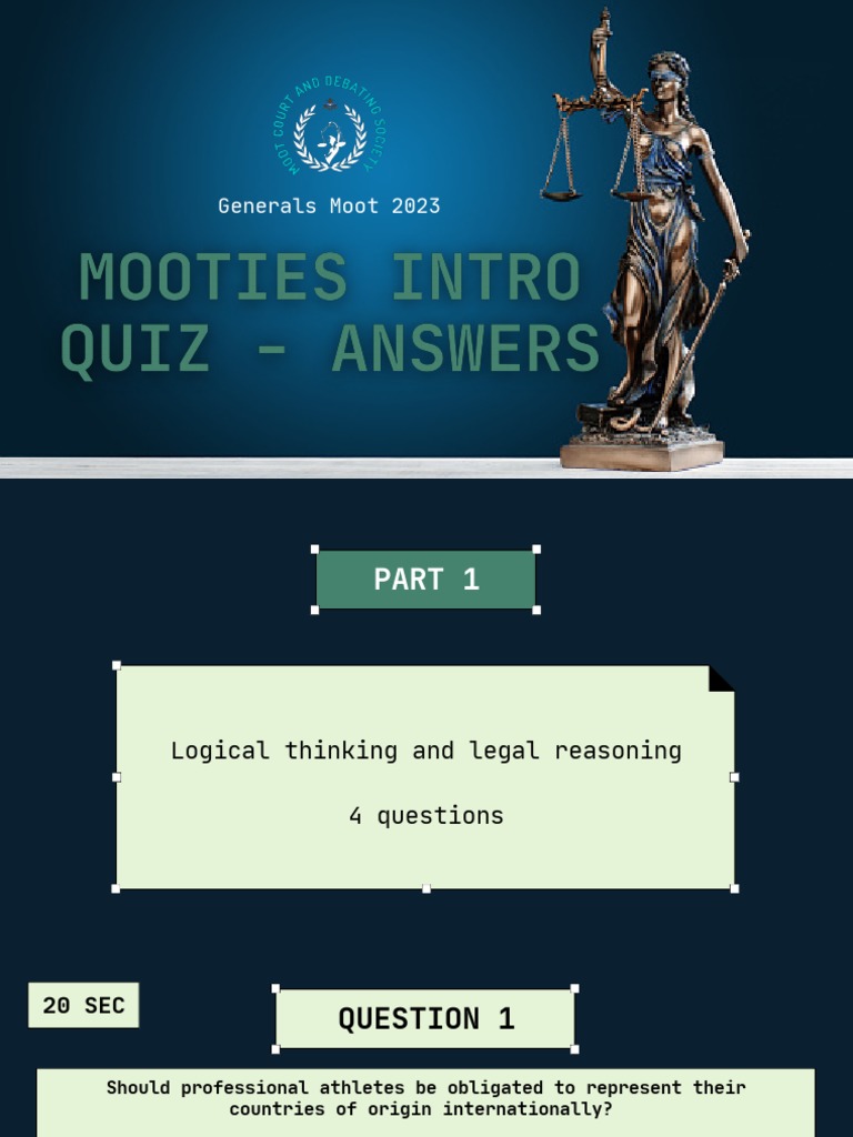Mooties Intro Quiz Answers | PDF | Argument | Cognitive Science