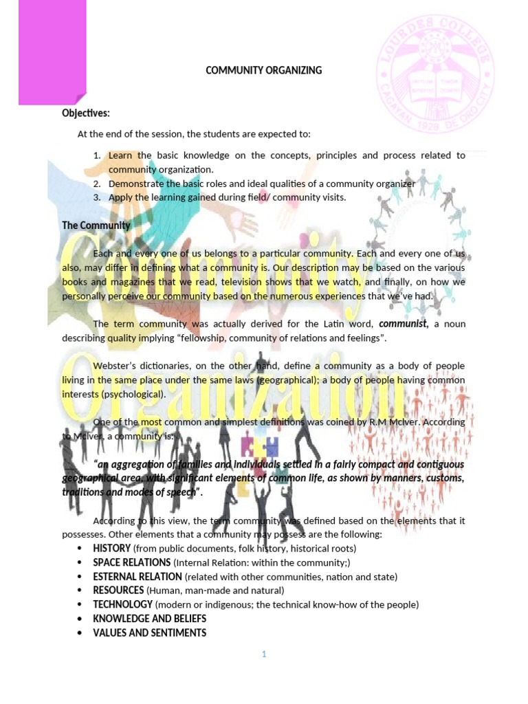 NSTP Community Organizing | PDF | Community | Empowerment