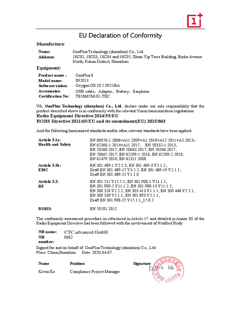 OnePlus 8 CE DOC | PDF