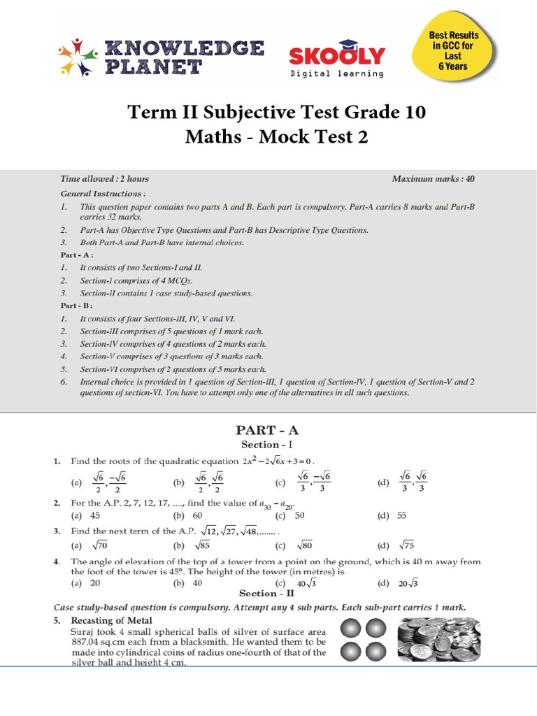 Maths Mock 2 | PDF