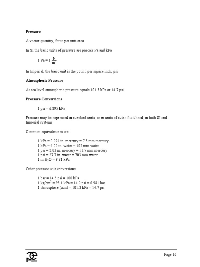 Formula 5 | PDF | Pascal (Unit) | Pressure