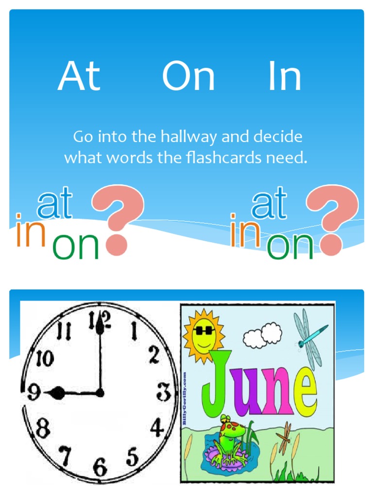 Prepositions of Time Atonin Fun Activities Games 72952 | PDF