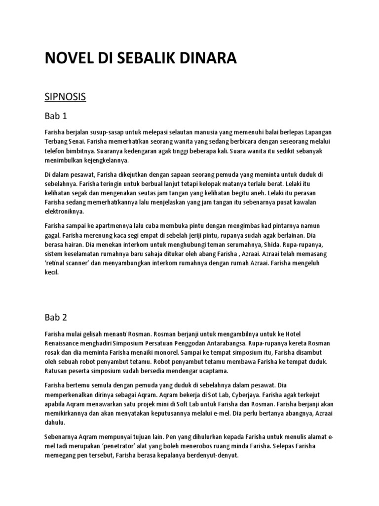 Novel Di Sebalik Dinara | PDF