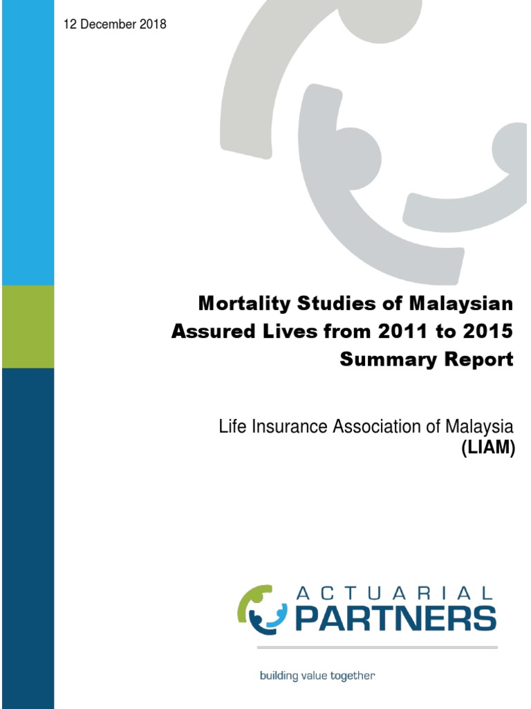 LIAM Mortality Study 2011-2015 Summary | PDF | Life Insurance | Risk